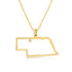 Nebraska State Necklace | 14k Gold | Maya Brenner