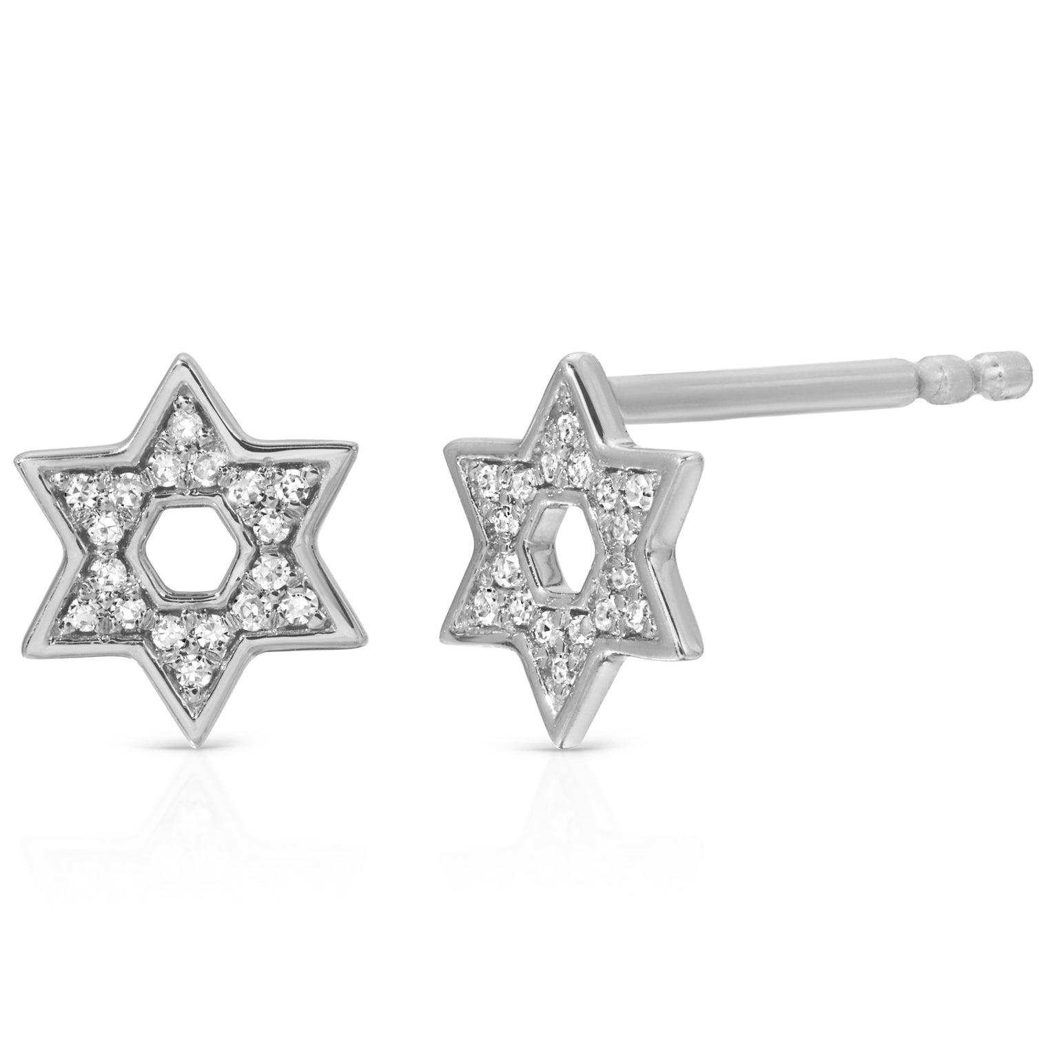 Pavé Charm Stud - Star of David – Maya Brenner