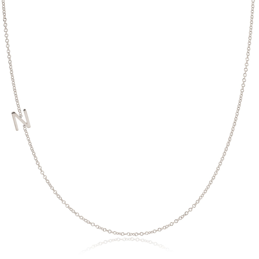 14k Gold Asymmetrical Letter Necklace - N – Maya Brenner