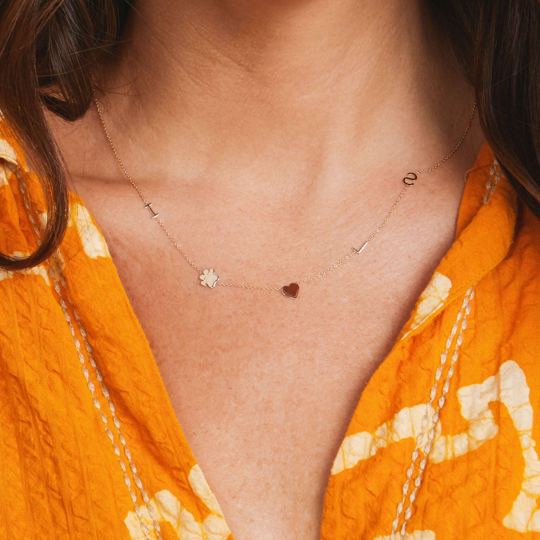 Custom Gold Necklace - 5 Letters – Maya Brenner