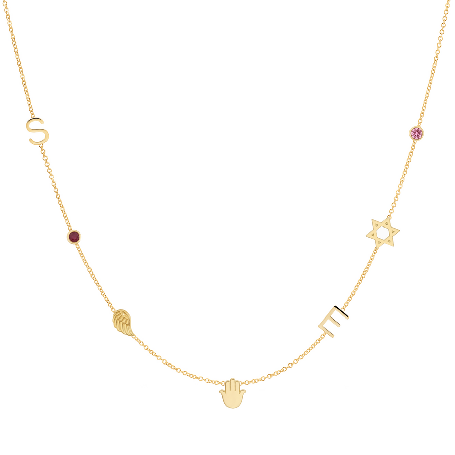 Custom Gold Necklace - 7 Letters – Maya Brenner